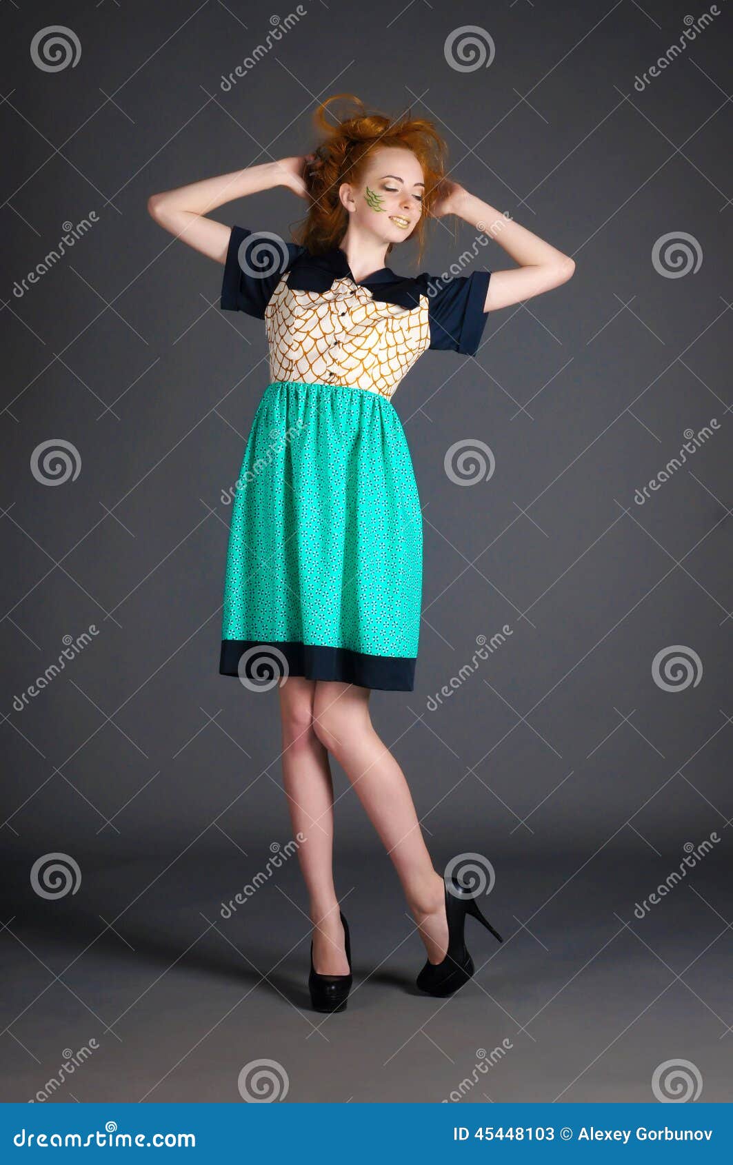 Russian model stock image. Image of dress, false, gorgeous - 45448103
