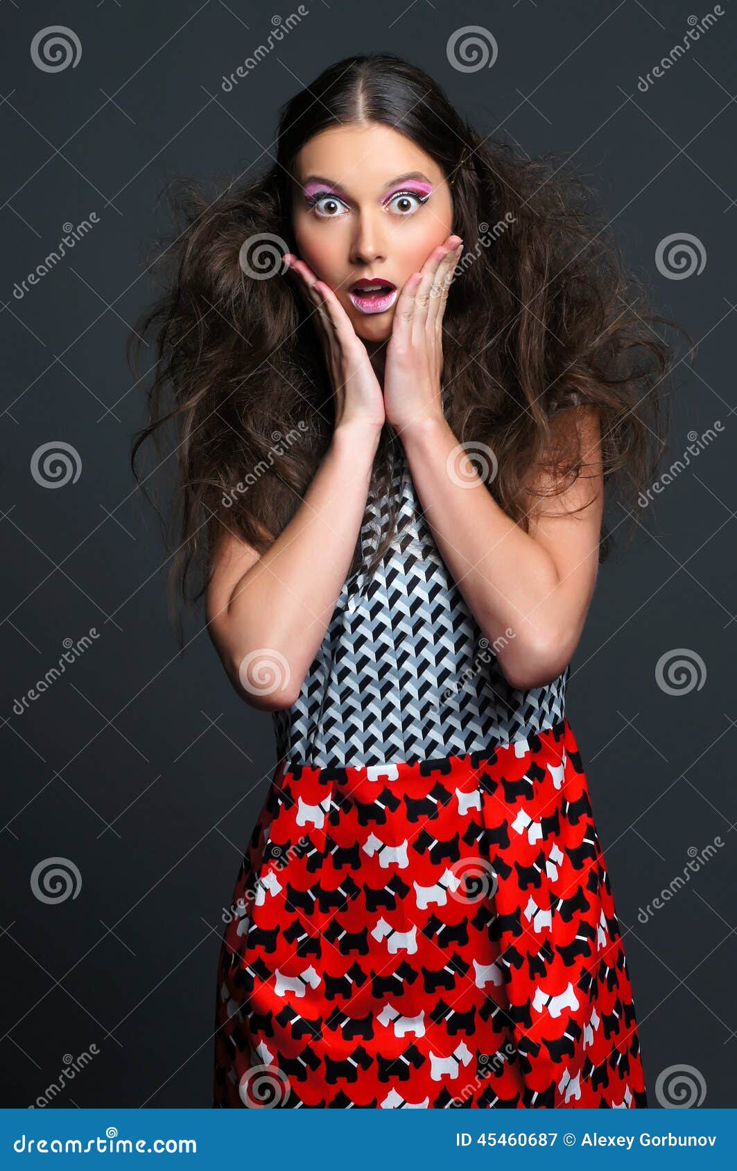 Russian model stock image. Image of portrait, closed - 45460687