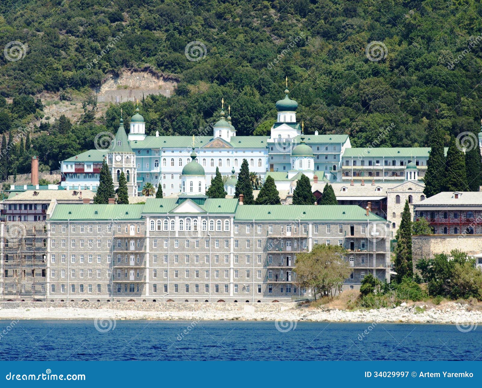 Russian Monastery at the Coast Stock Image - Image of landscape ...