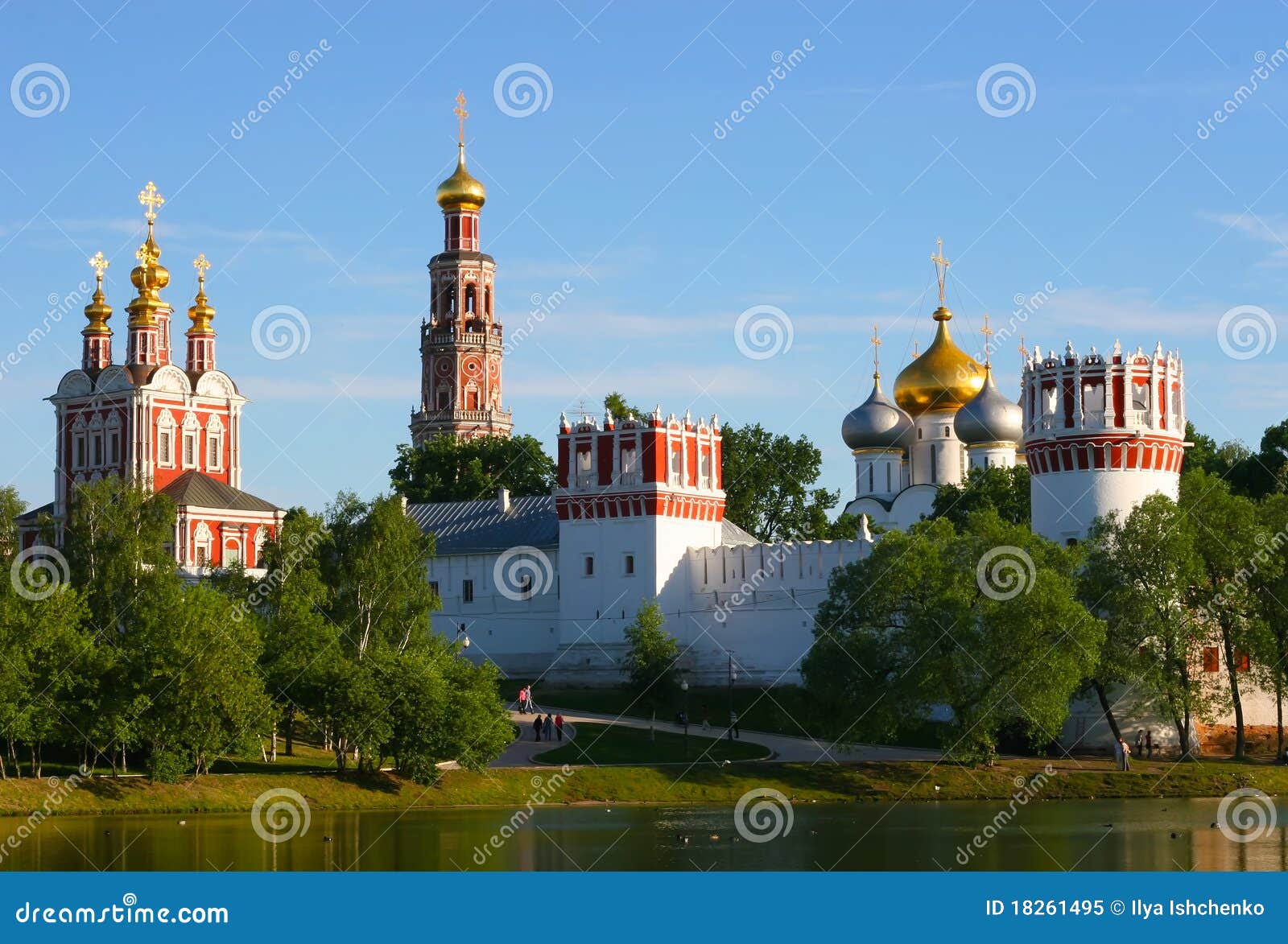 Russian Monastery at a Lake Stock Image - Image of historical, green ...