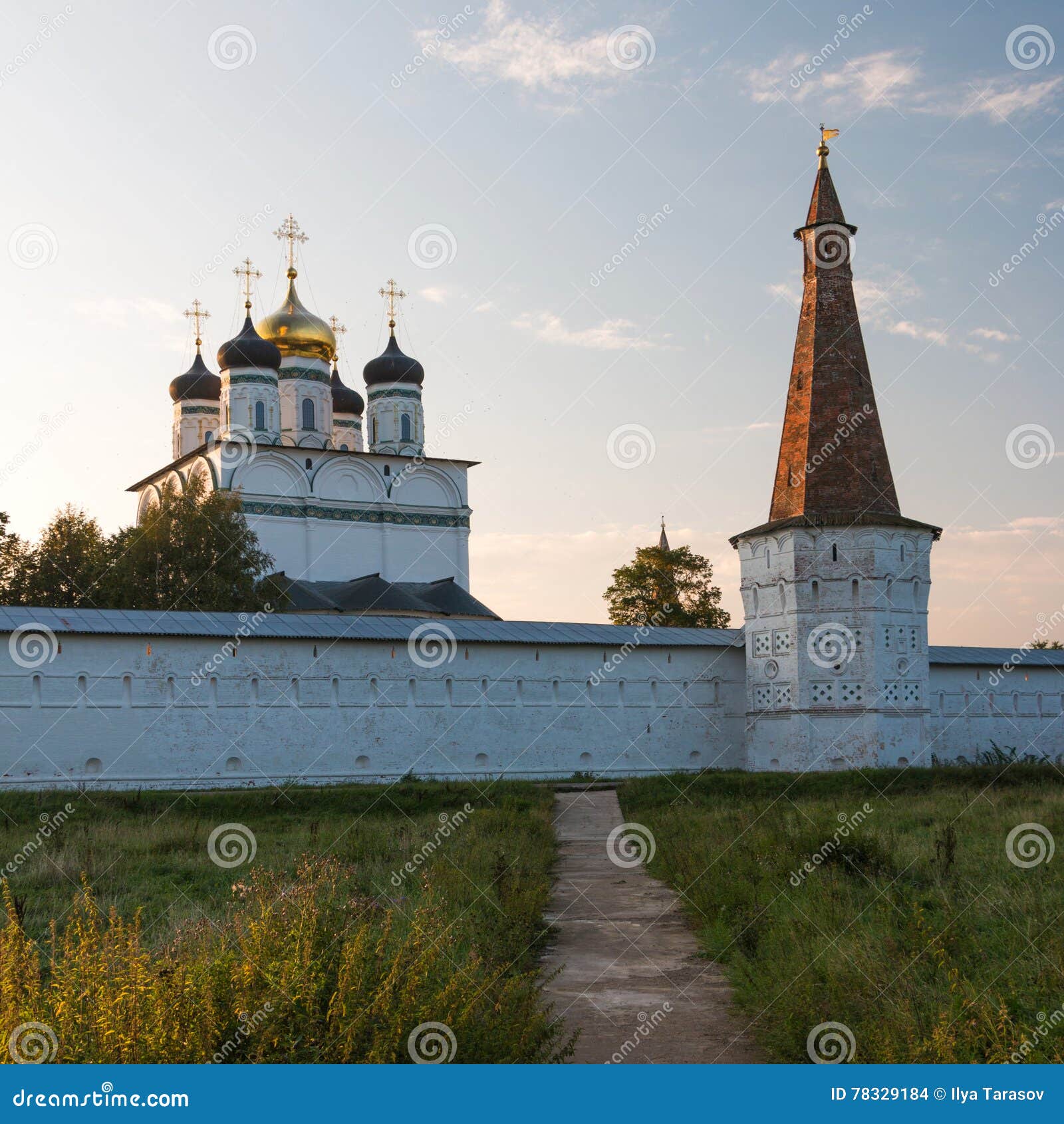 Russian Monastery at Sunset Stock Photo - Image of architecture ...