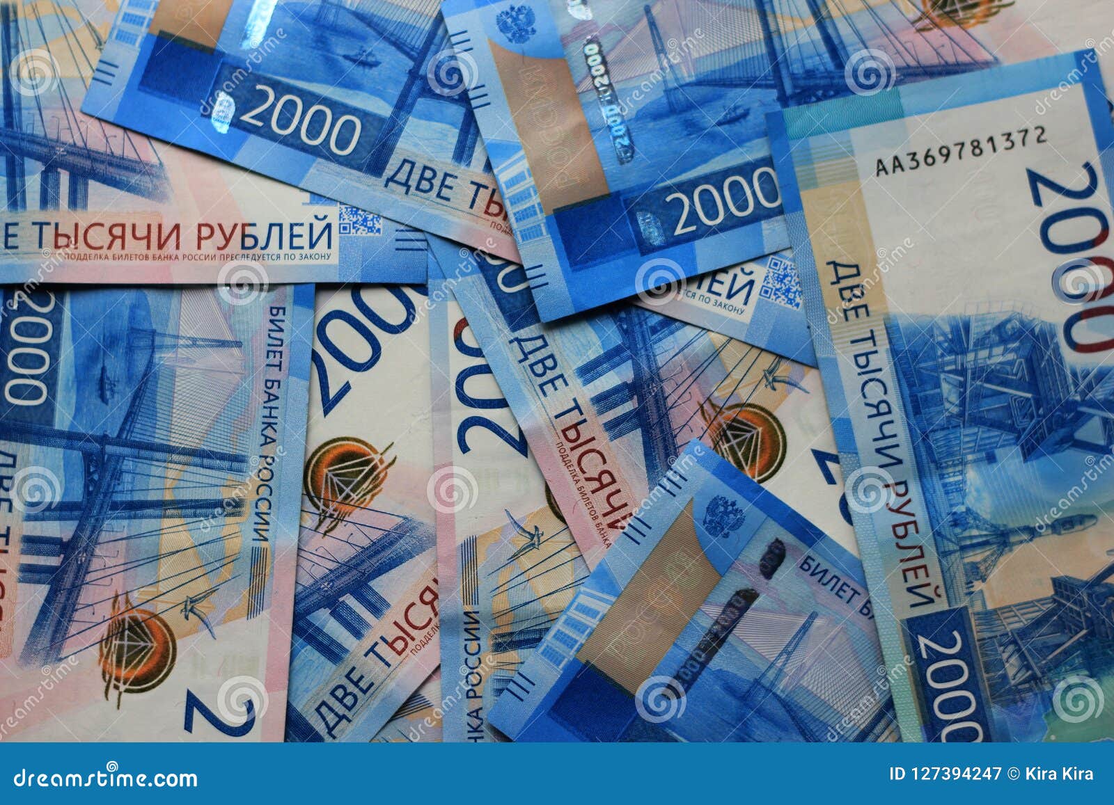 Russian Money Background, New 200 and 2000 Rubles. Russian Money ...