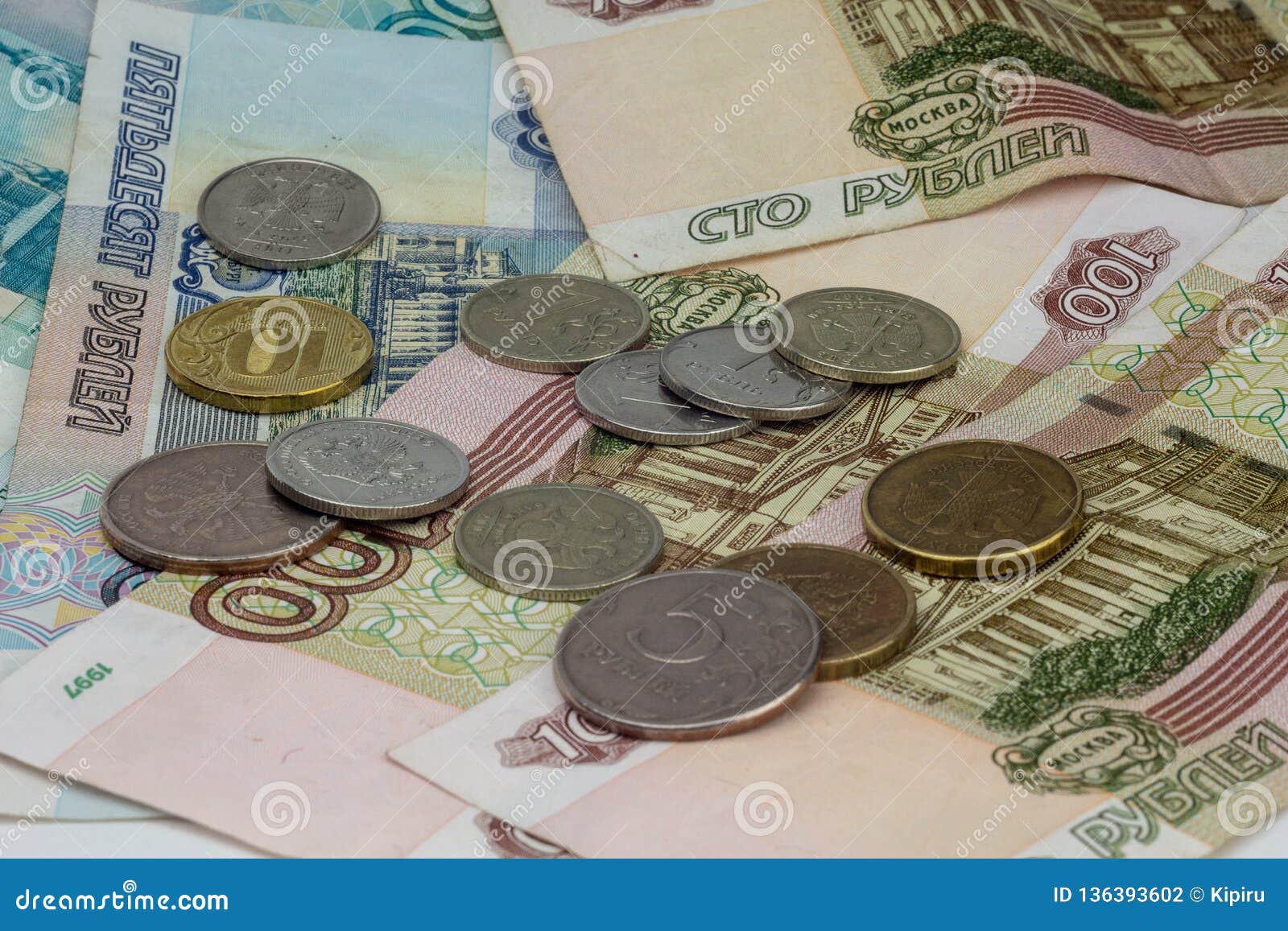 Russian Money of Various Denominations Stock Photo - Image of ruble ...