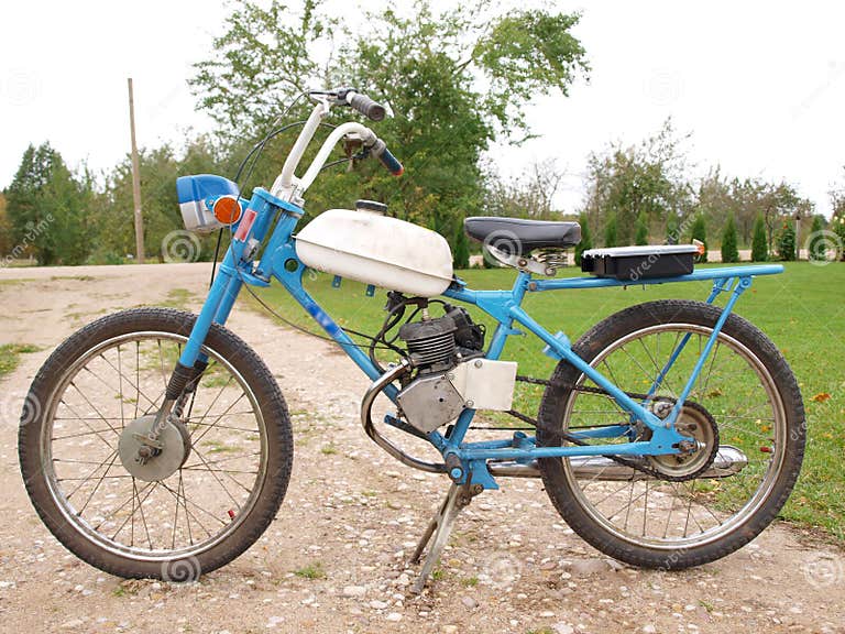 Russian moped stock image. Image of fuel, russian, green - 11292739