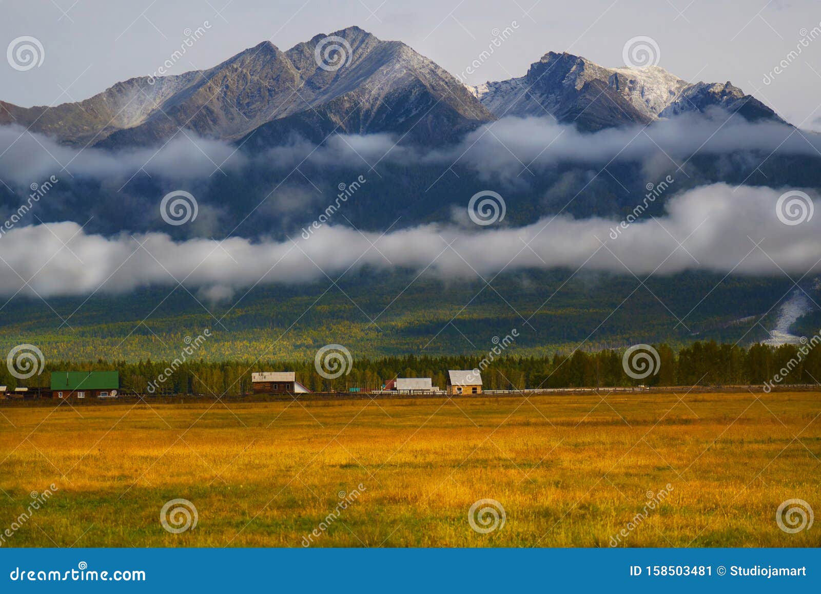 Russian mountains stock image. Image of peak, forest - 158503481