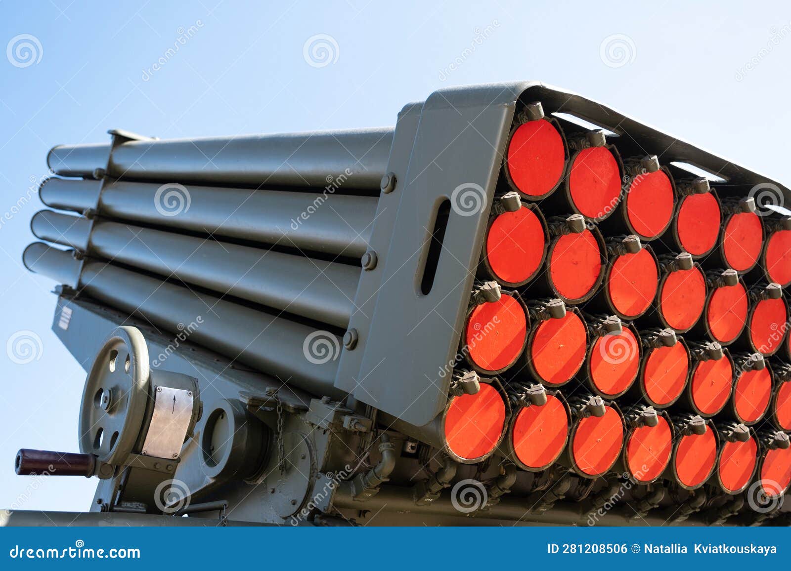 Russian Multi-barreled Rocket Artillery on a Vehicle Stock Photo ...