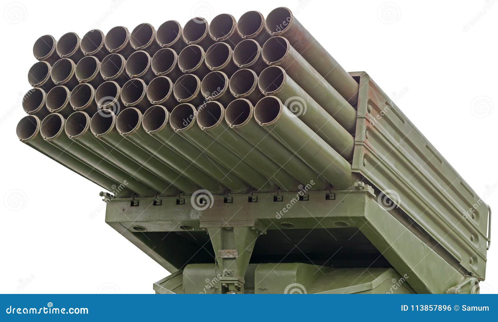 Russian Multiple Rocket Launcher Mounted On A Soviet Military Truck ...