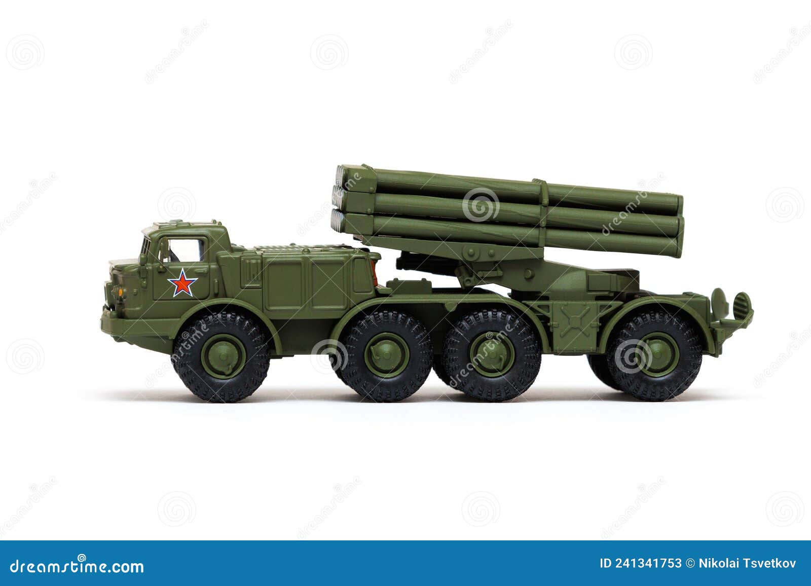Russian Multiple Rocket Launcher Mounted On A Soviet Military Truck ...