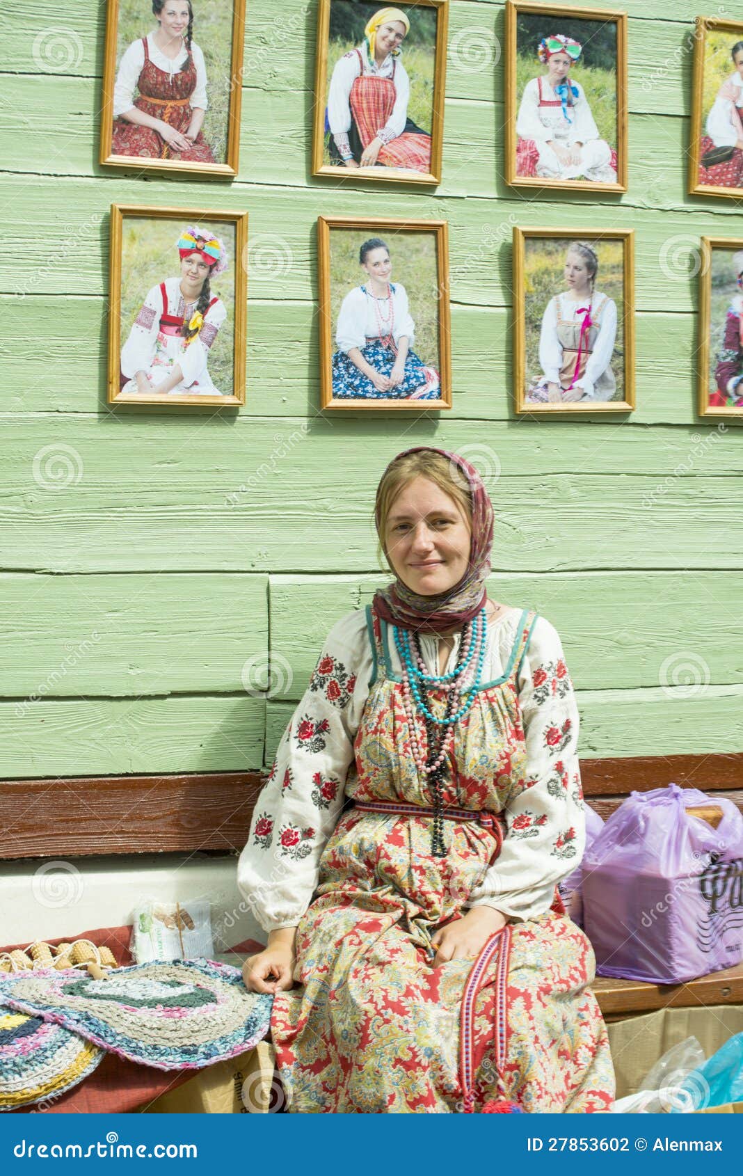 Russian national clothes. editorial photography. Image of happiness ...