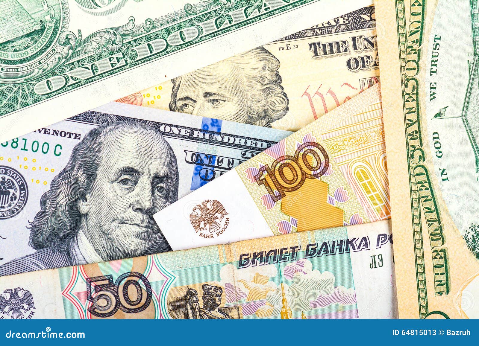 Russian National Currency Devaluation Stock Image - Image of dollars ...