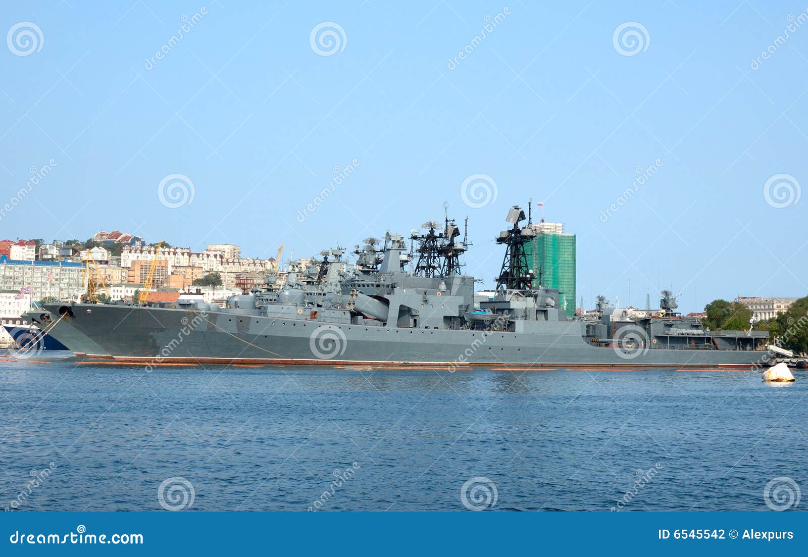 Russian Naval Port Vladivostok. Stock Photo - Image of gray, russian ...