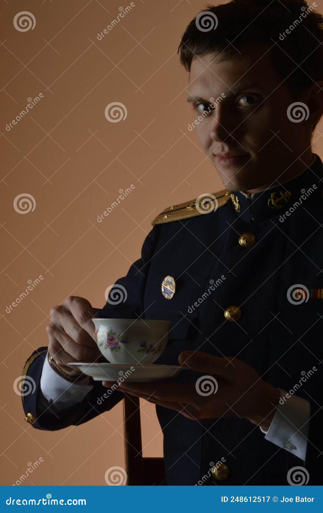 Russian Navy Lieutenant Drinking Tea Stock Image - Image of bred ...