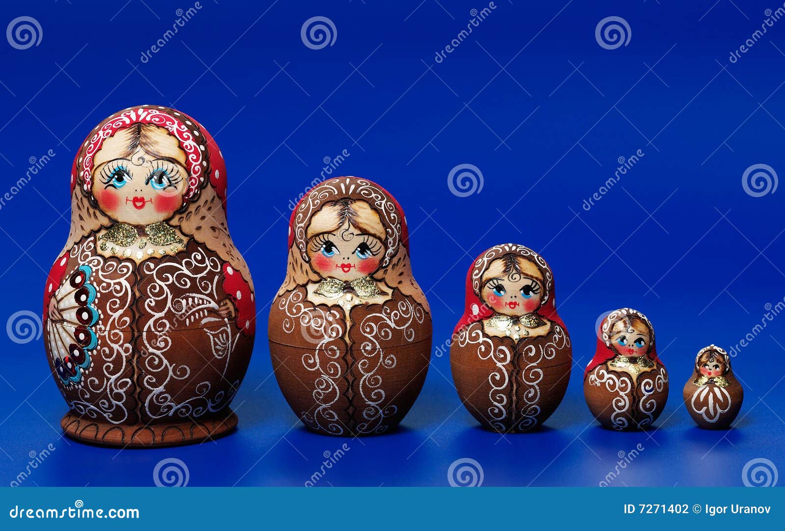 Russian nesting dolls stock photo. Image of paint, horizontal - 7271402