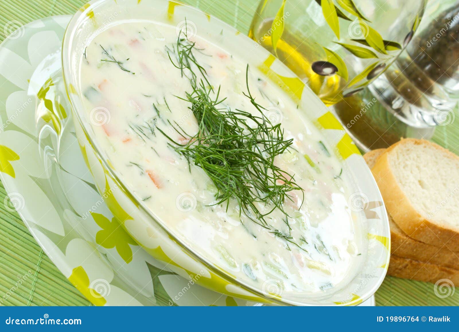 Russian okroshka stock photo. Image of plate, radish - 19896764