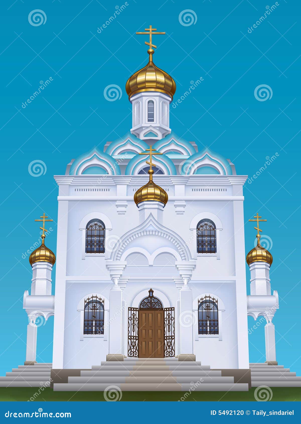 Russian orthodox church stock vector. Illustration of buildings - 5492120