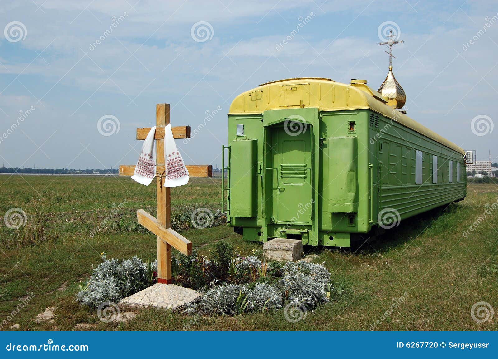 Russian Orthodox Church in the Railway Wagon Stock Photo - Image of ...