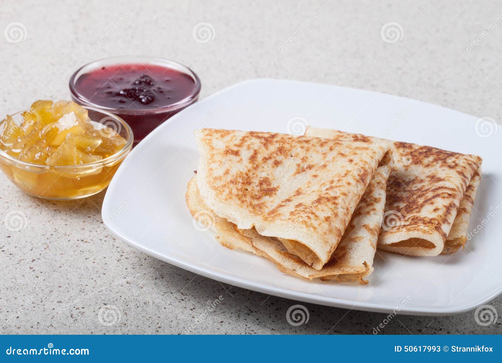 Russian Pancakes - Blini with Jam Stock Image - Image of eating ...