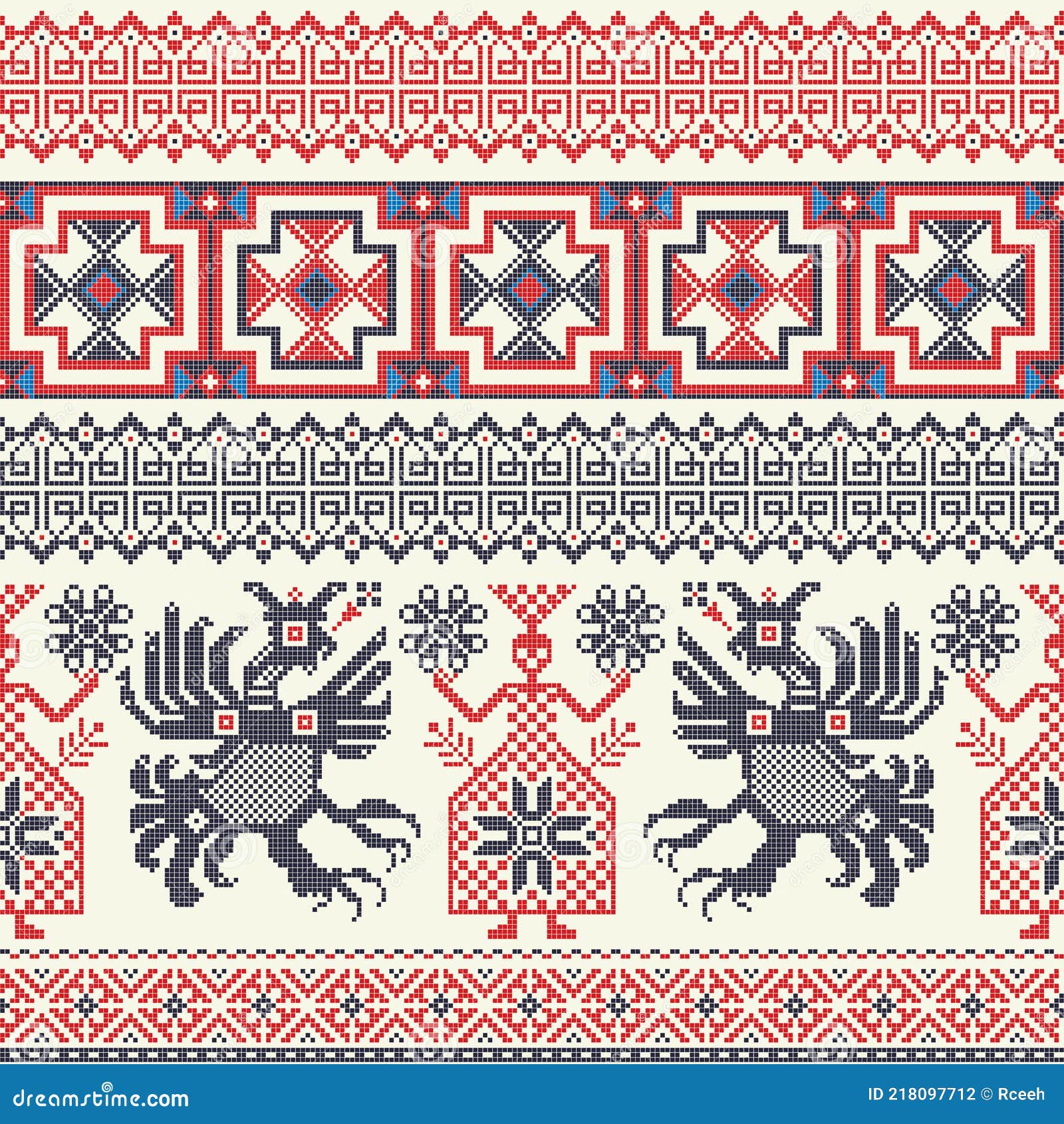 Russian pattern 9 stock vector. Illustration of folk - 218097712