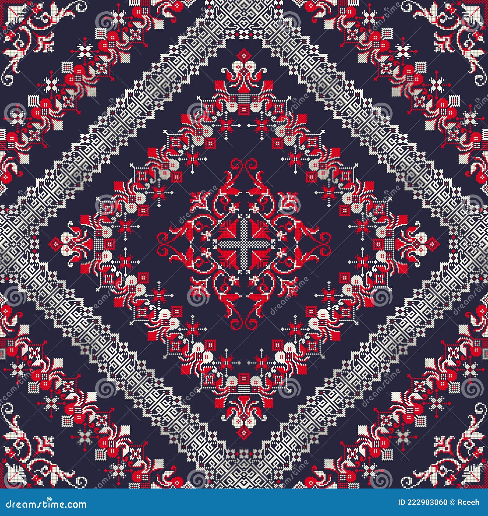 Russian pattern 14 stock vector. Illustration of eastern - 222903060