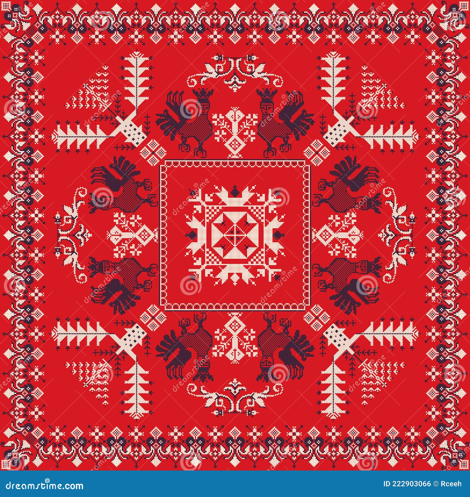 Russian pattern 15 stock vector. Illustration of ethnic - 222903066