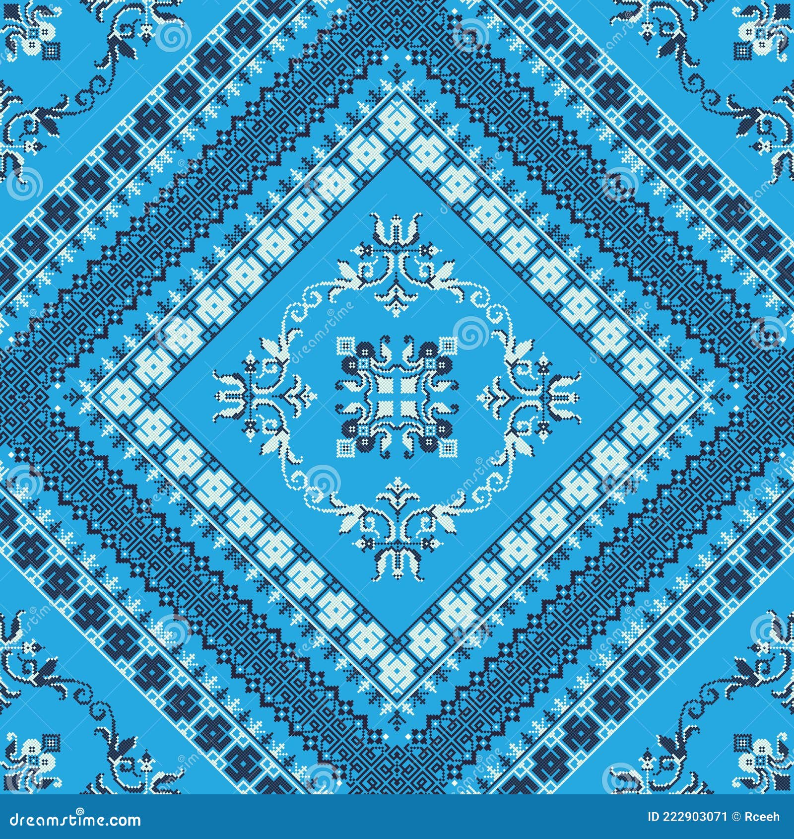 Russian pattern 17 stock vector. Illustration of graphic - 222903071