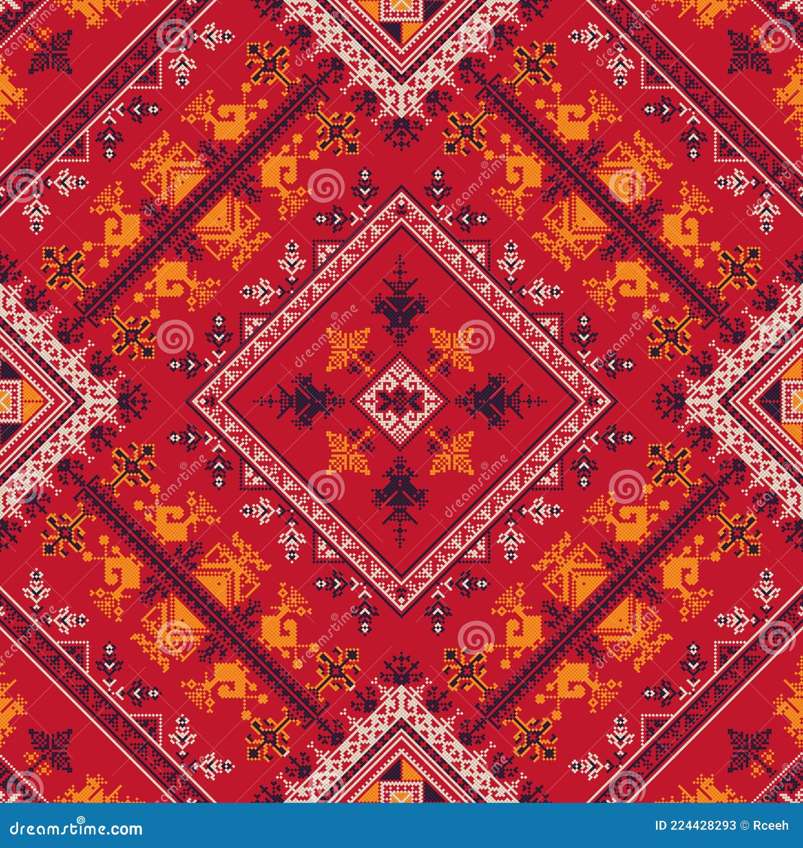 Russian pattern 65 stock vector. Illustration of graphic - 224428293