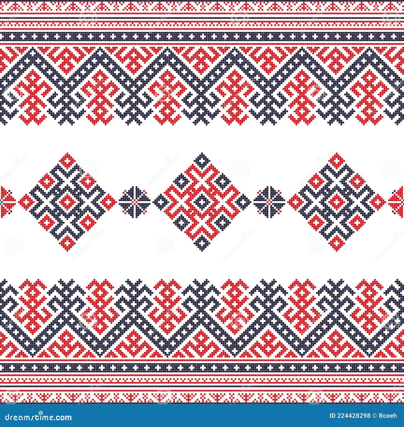 Russian pattern 66 stock vector. Illustration of geometry - 224428298