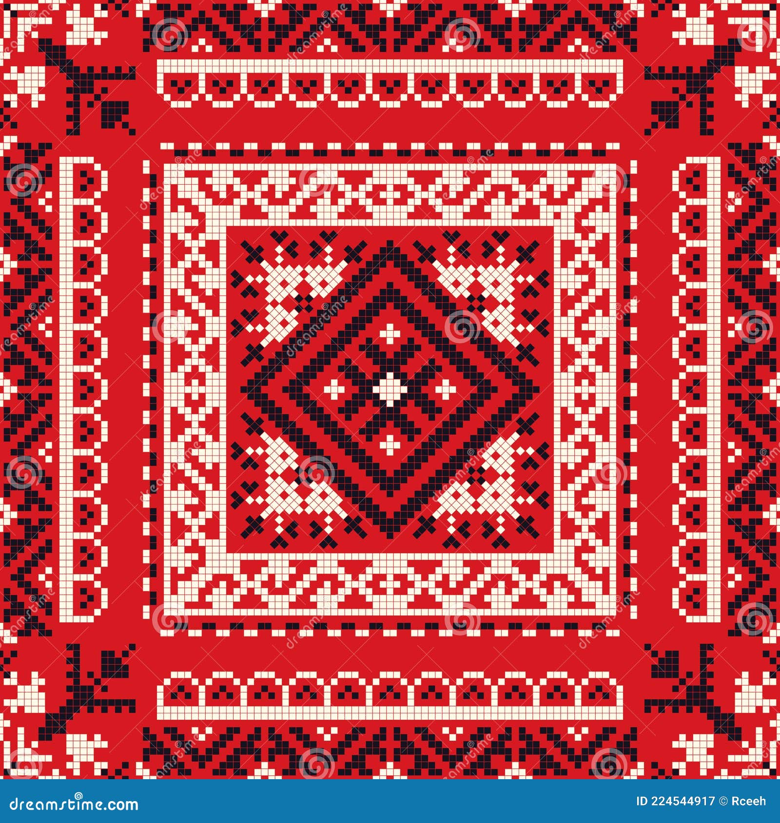 Russian pattern 76 stock vector. Illustration of fabric - 224544917