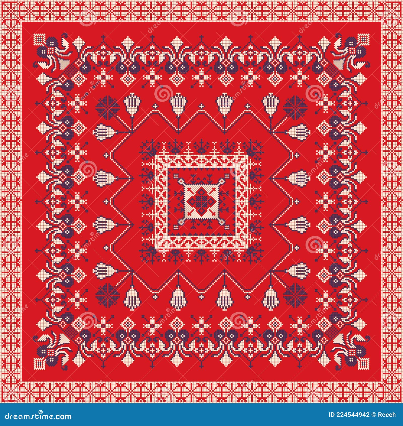 Russian pattern 82 stock vector. Illustration of folk - 224544942