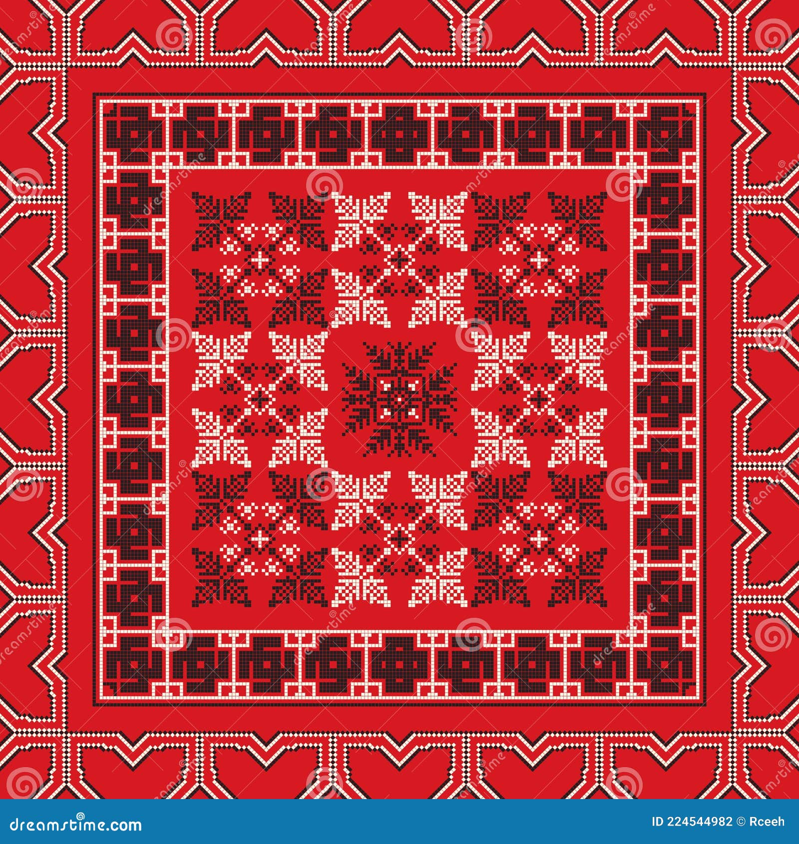 Russian pattern 98 stock vector. Illustration of endless - 224544982