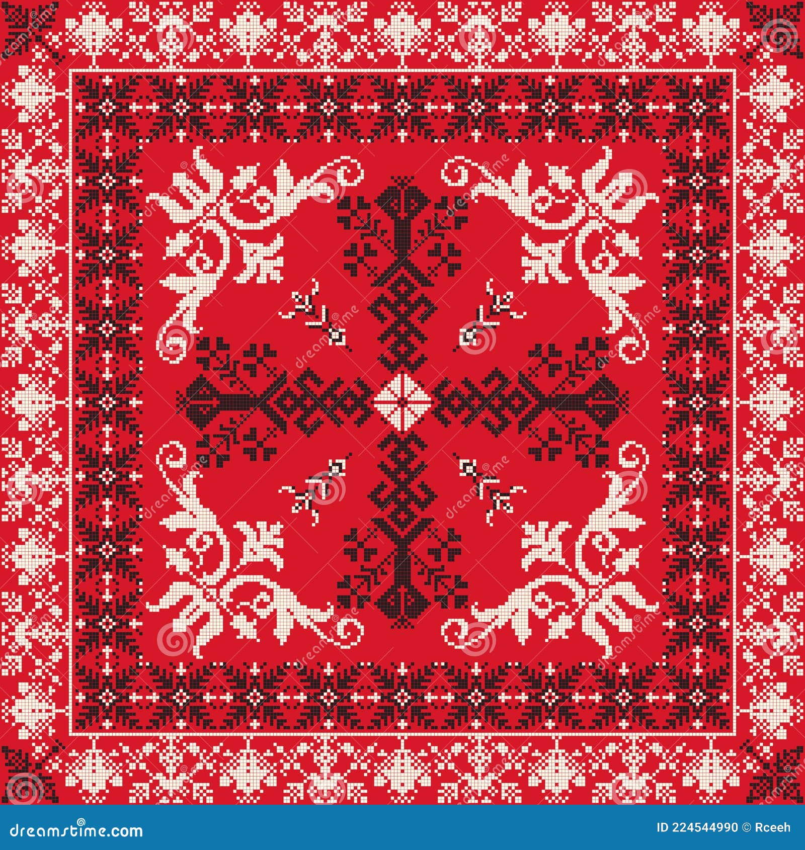 Russian pattern 101 stock vector. Illustration of folklore - 224544990