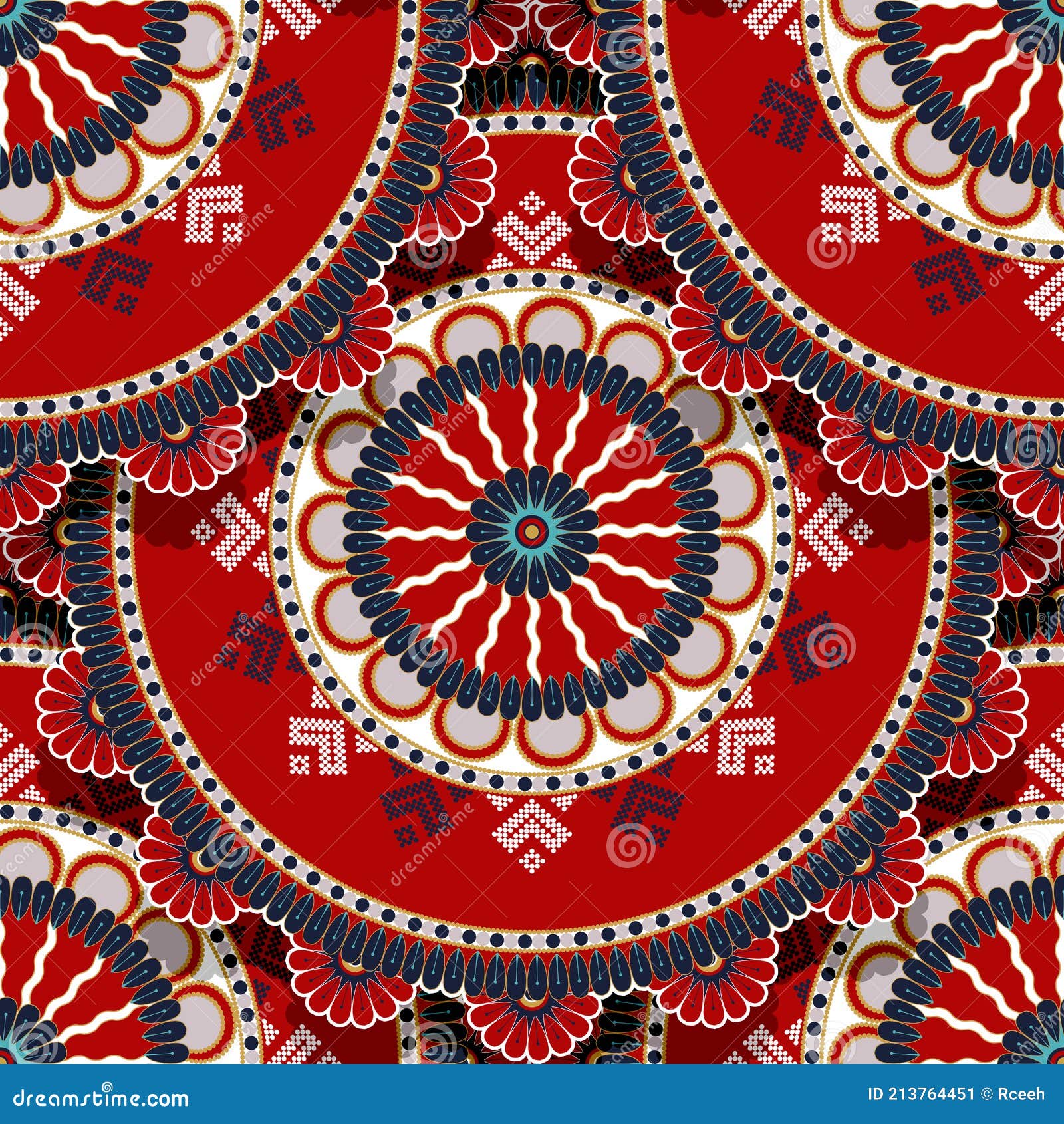 Russian pattern 2 stock vector. Illustration of background - 213764451