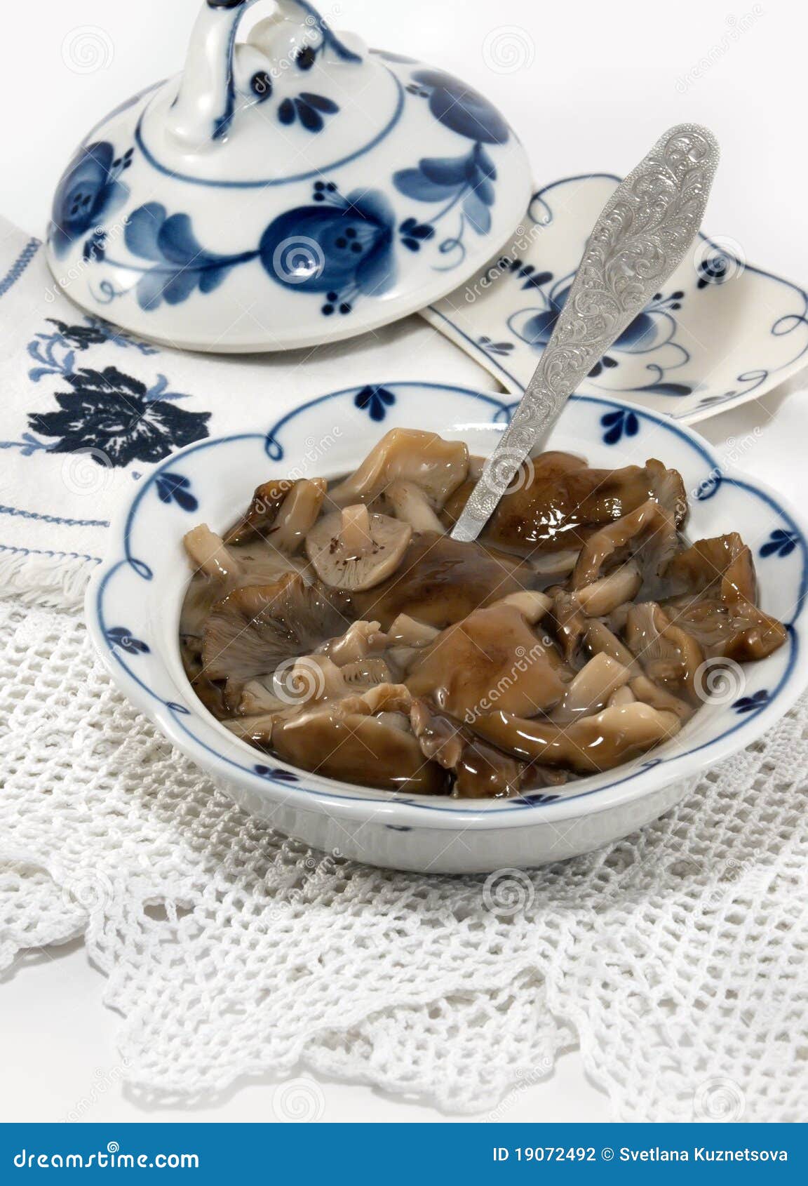 Russian pickled mushrooms stock photo. Image of food - 19072492