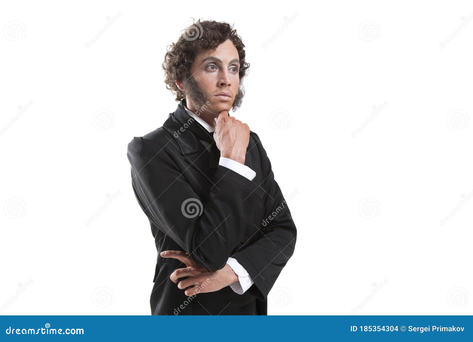 Russian poet Pushkin stock illustration. Illustration of great - 185354304