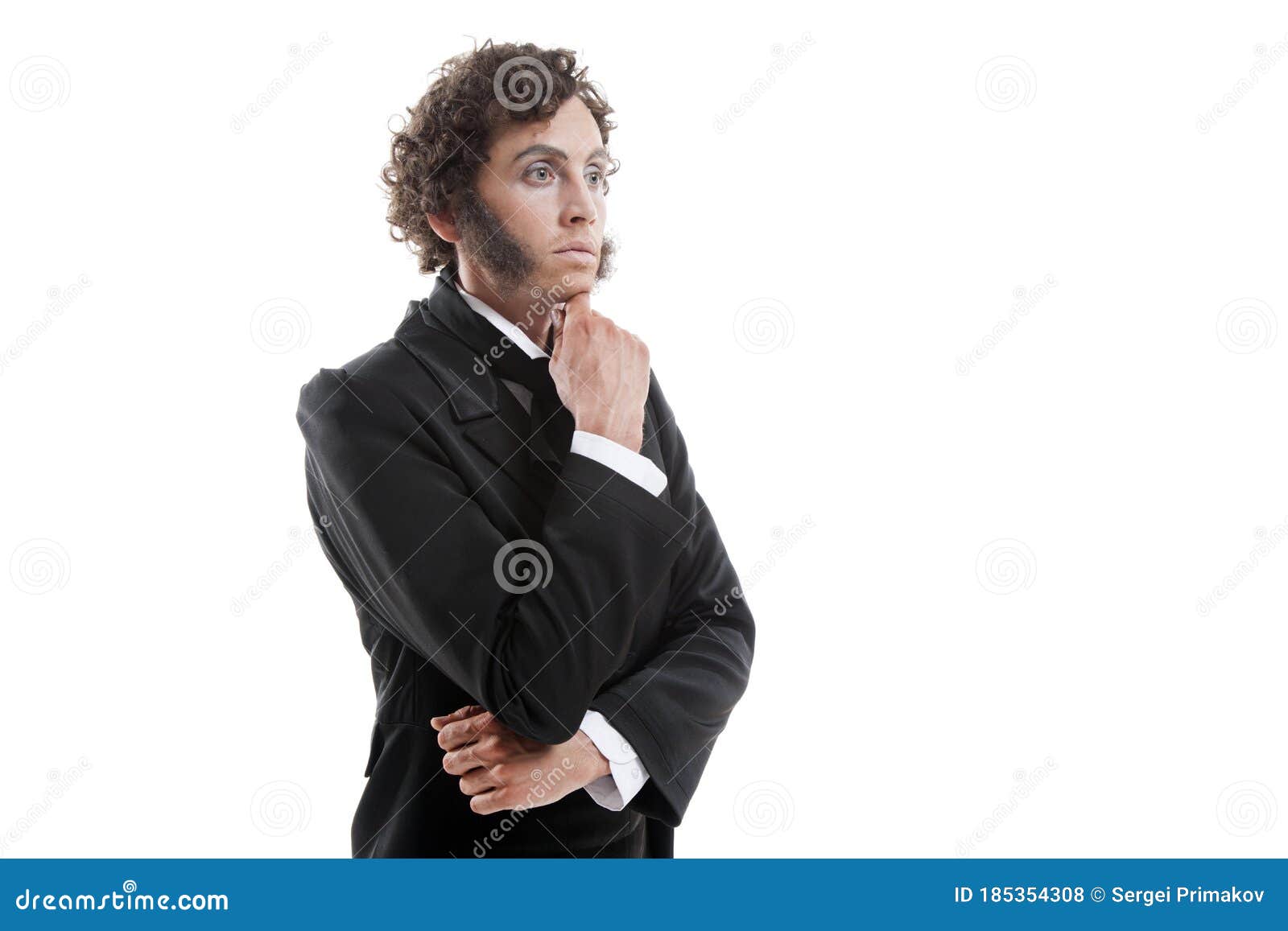 Russian poet Pushkin stock illustration. Illustration of makeup - 185354308