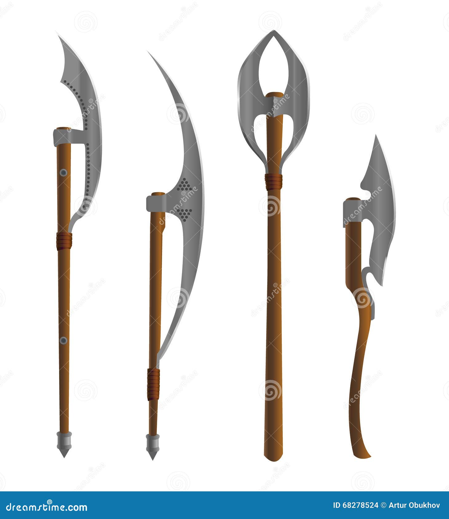 Russian poleax set stock vector. Illustration of gladiator - 68278524