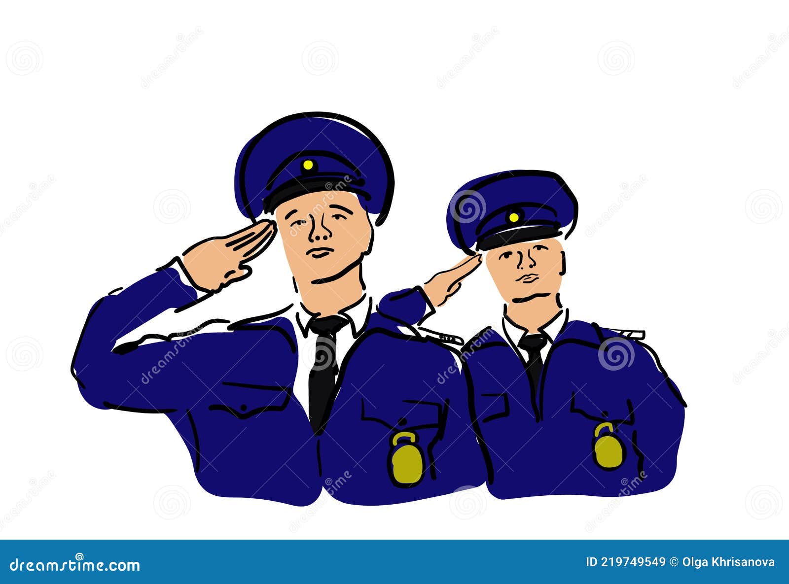 Russian Police Head Sign Cartoon Vector | CartoonDealer.com #134822225