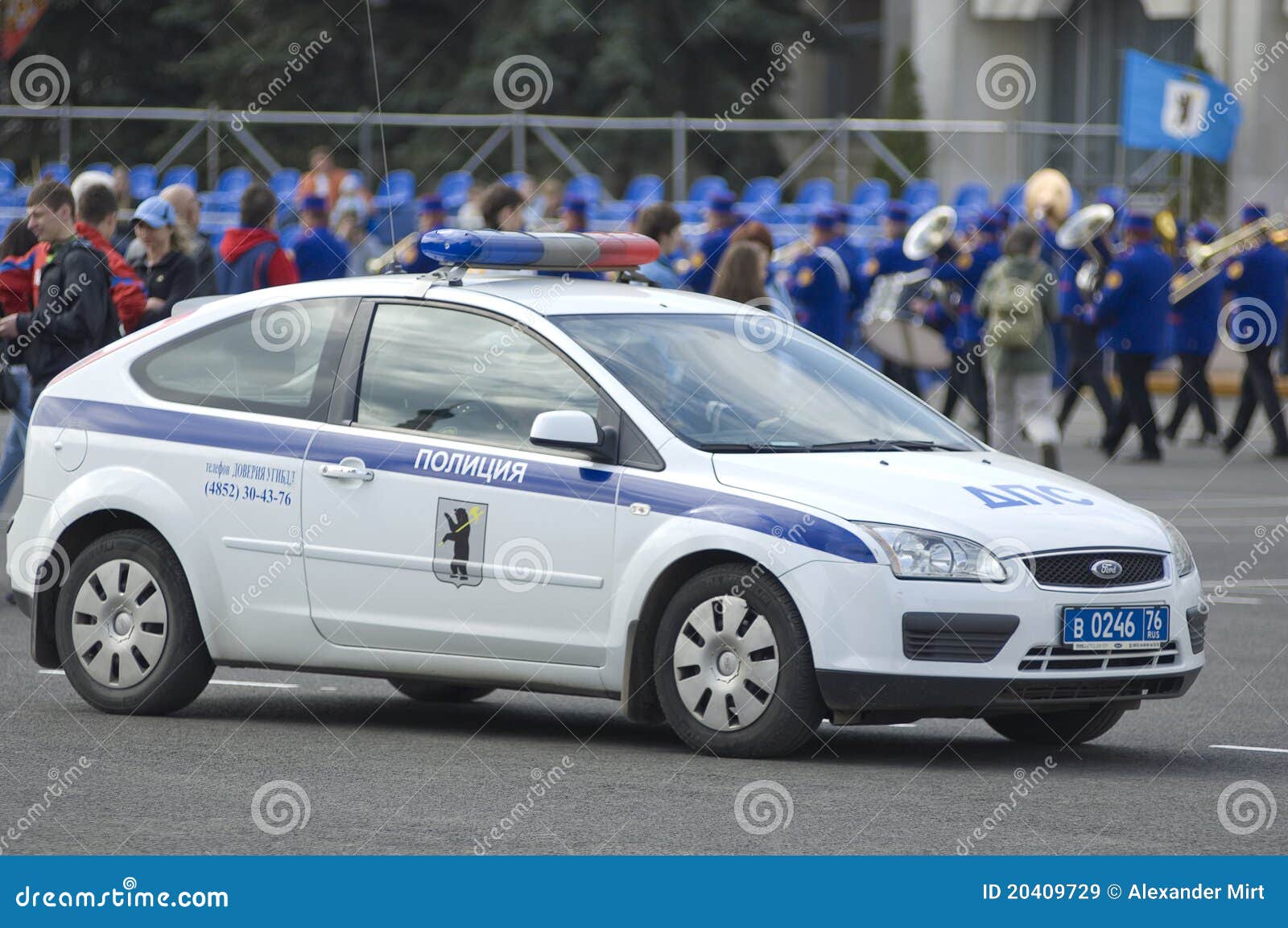 Russian police car editorial stock image. Image of turret - 20409729