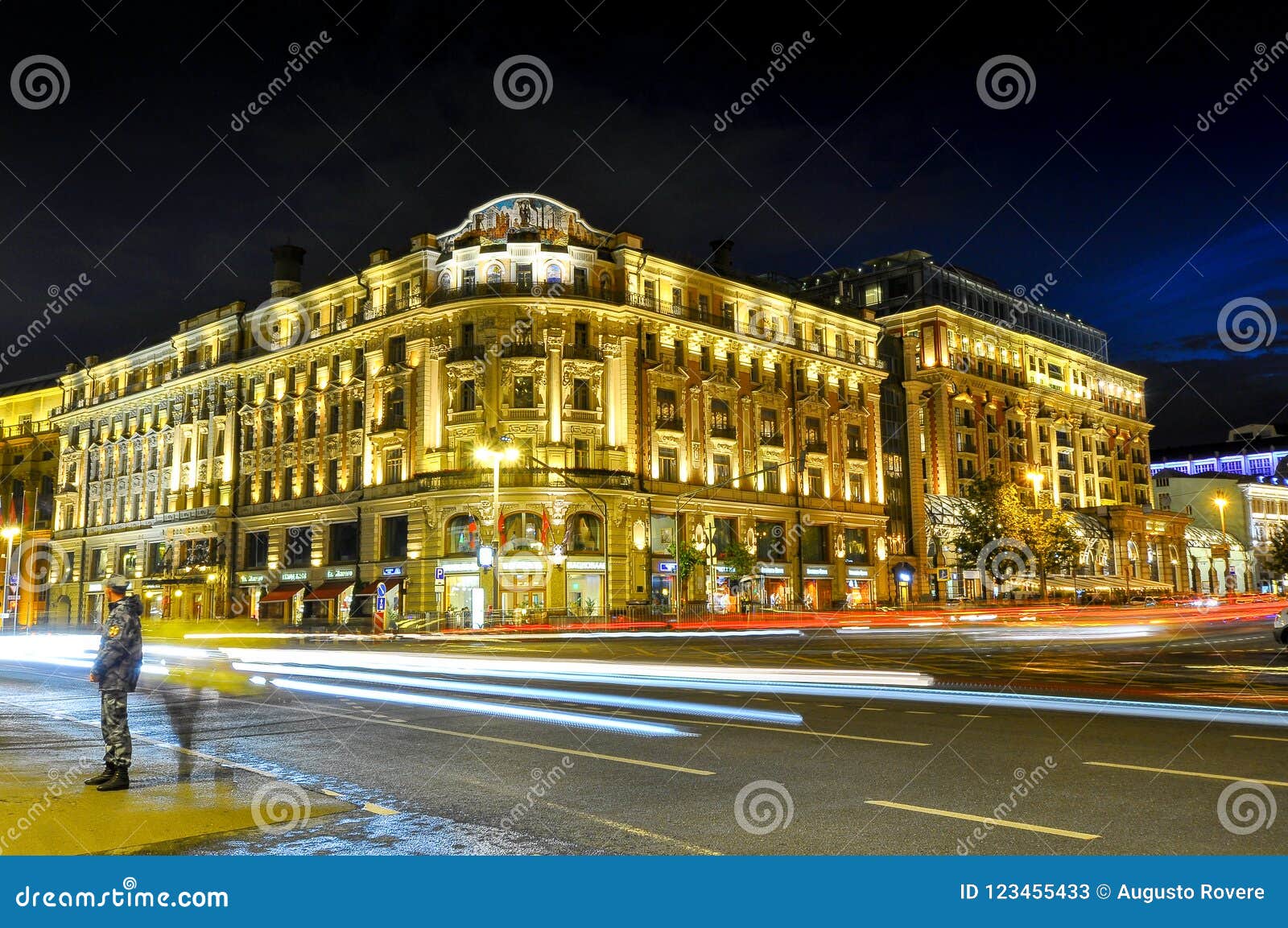 Russian Policeman Standing in Front of Traffic Lights Editorial Stock ...