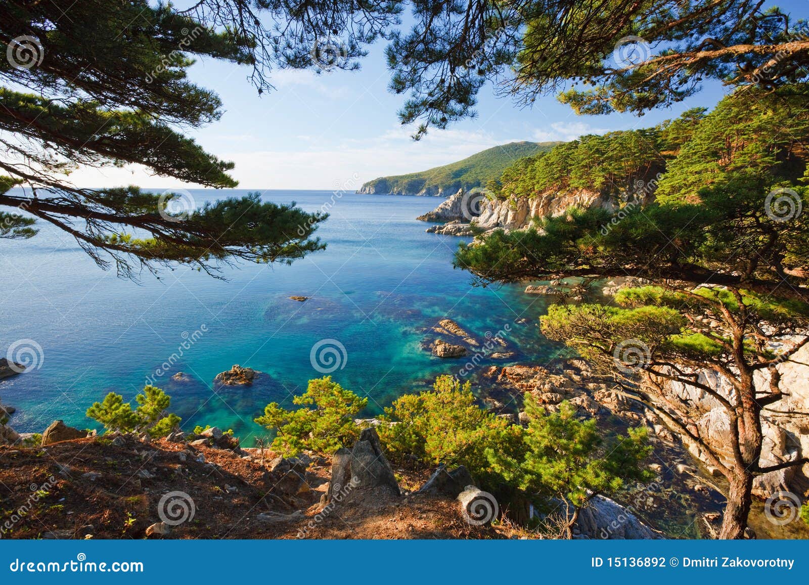 Russian primorye seashore stock photo. Image of primorye - 15136892