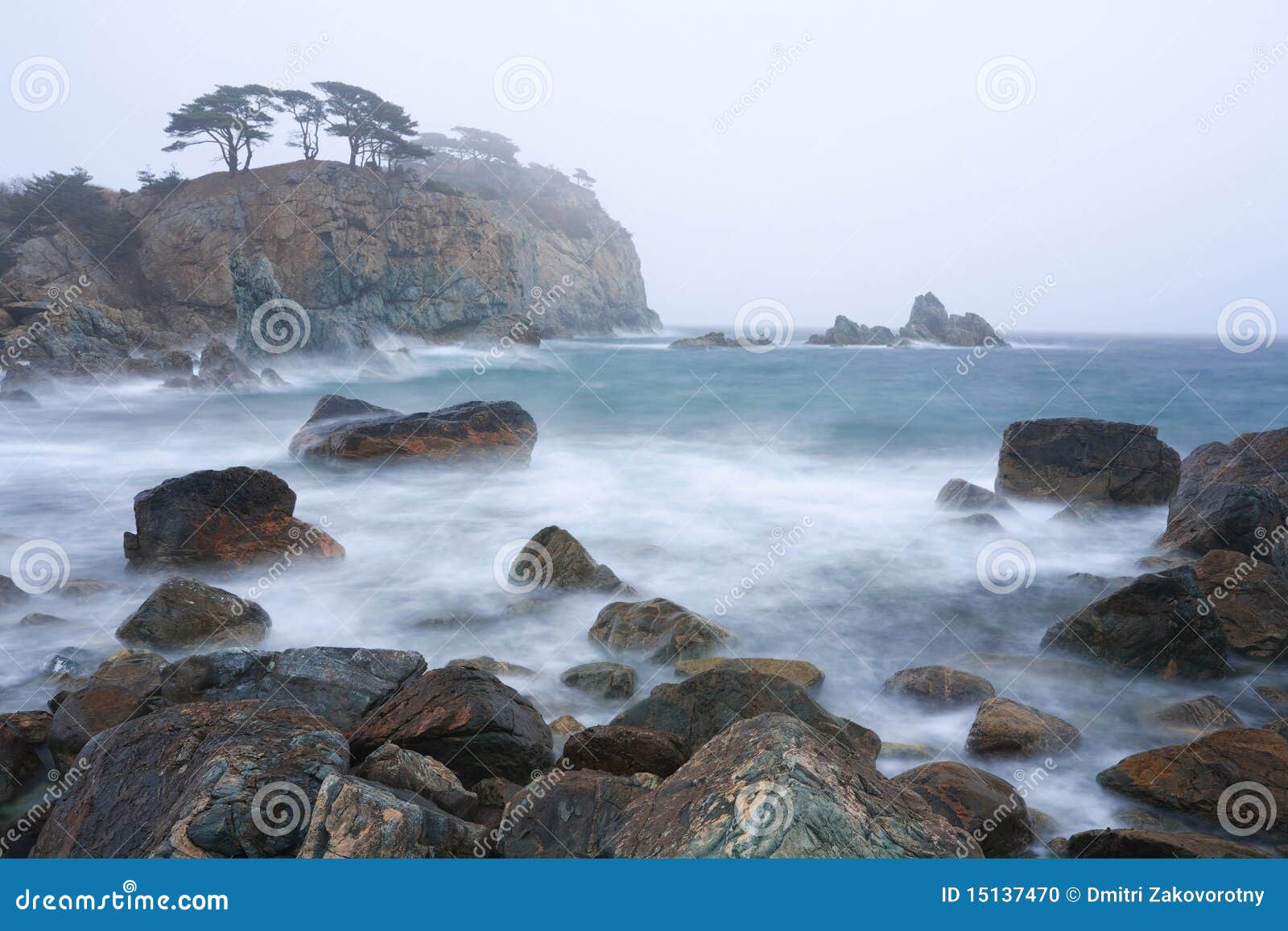 Russian, Primorye, Stormy Sprays Stock Photo - Image of outdoor, mystic ...