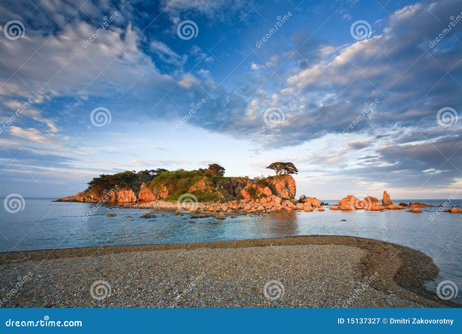 Russian, Primorye, Sunset Shining Stock Image - Image of mystic ...