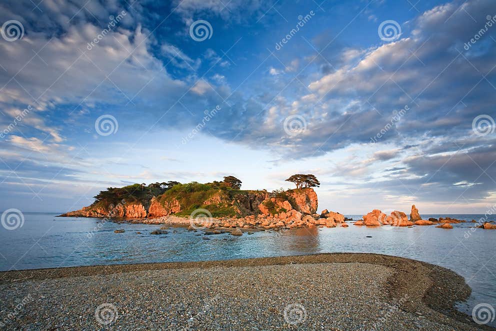 Russian, Primorye, Sunset Shining Stock Image - Image of mystic ...