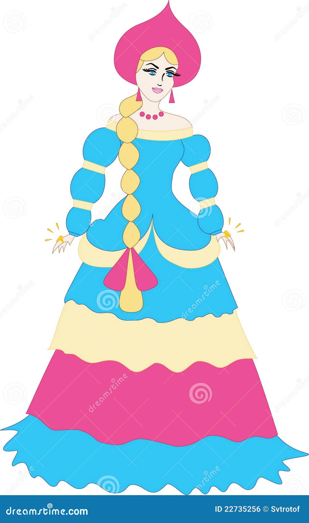 Russian princess stock vector. Illustration of hair, russian - 22735256