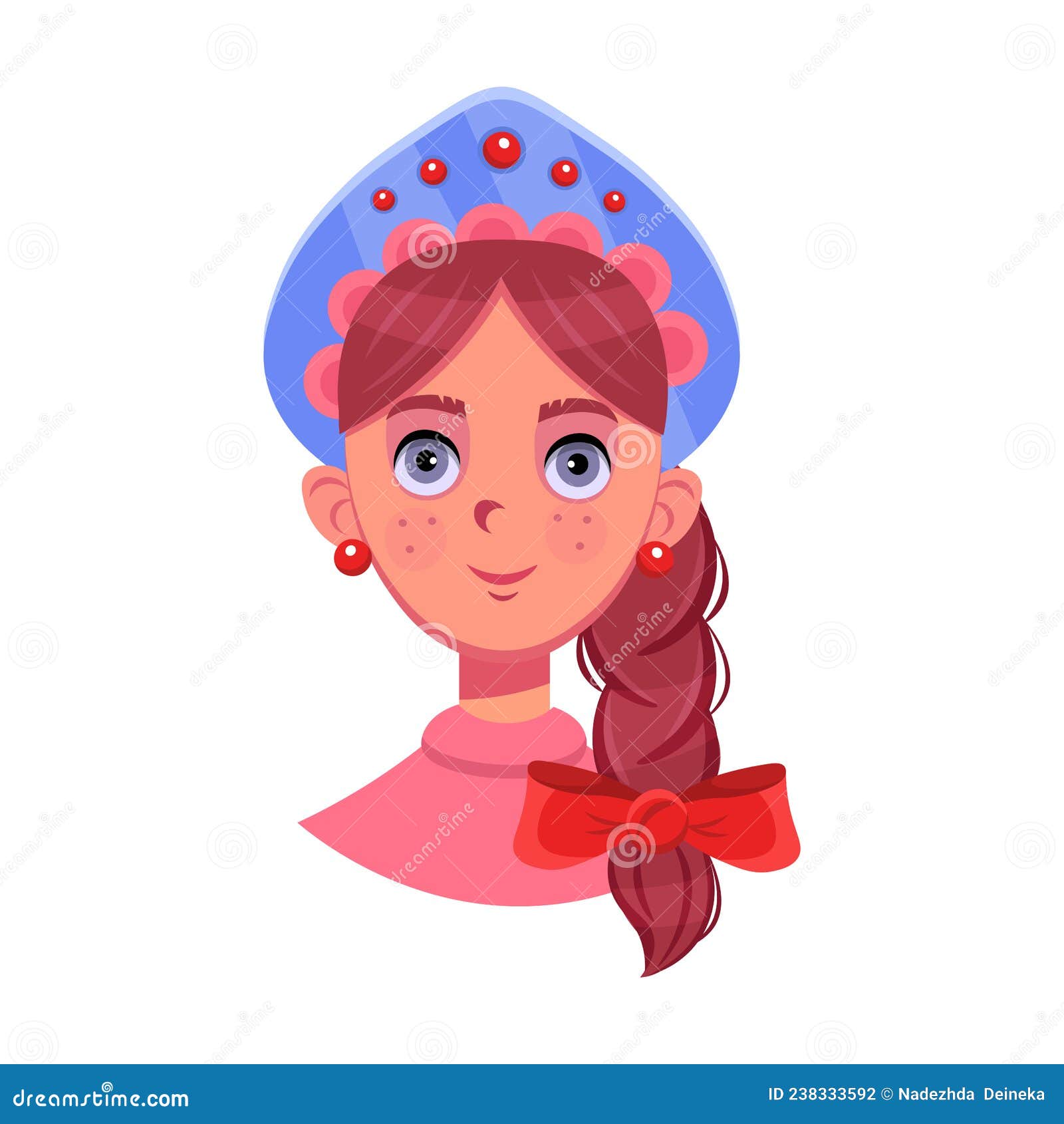 Old Russian Princess. Heraldry. Hand Drawn Black And White Image ...