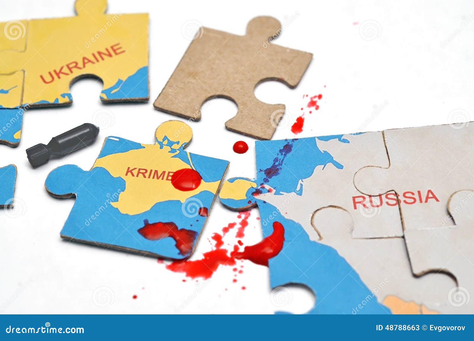 Russian Puzzles with Annexation of the Crimea Stock Image - Image of ...