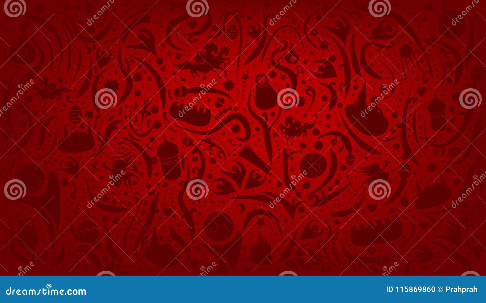 Russian Red Football Background Stock Illustration - Illustration of ...