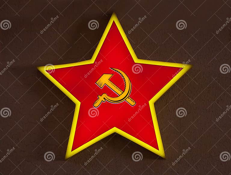 Russian red star stock illustration. Illustration of decoration - 44907717