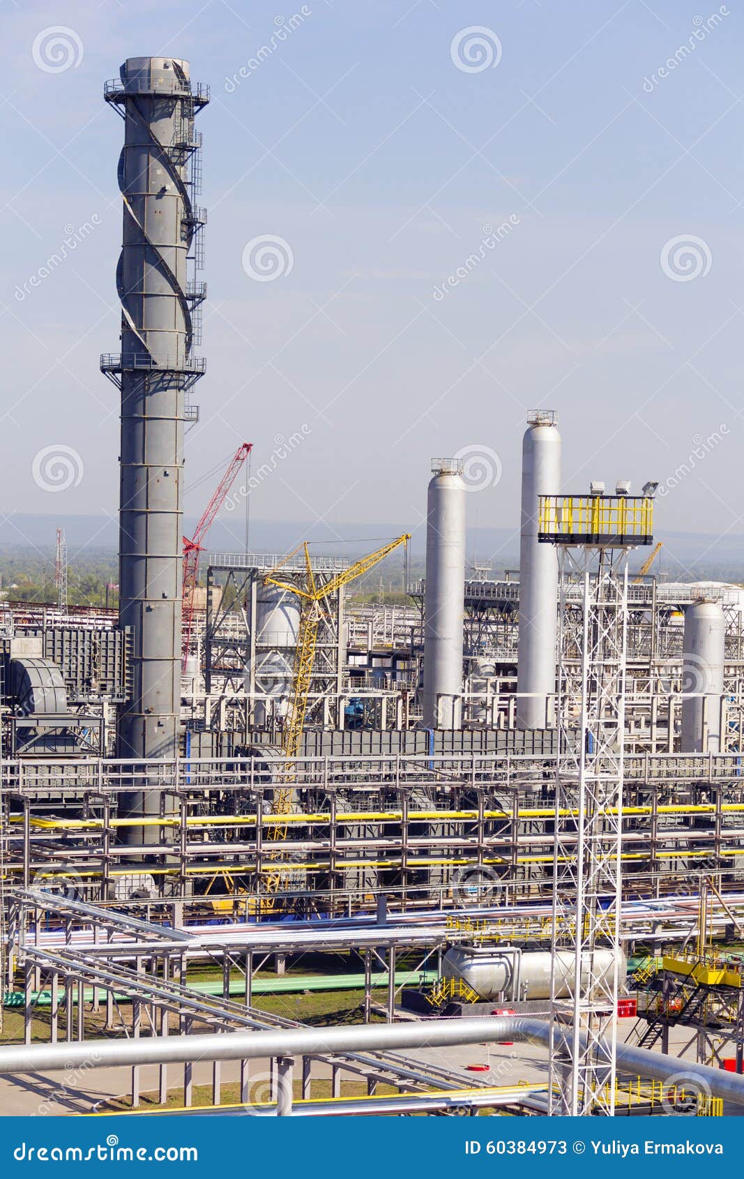 Russian Refinery Complex at Summer Daylight Stock Image - Image of ...