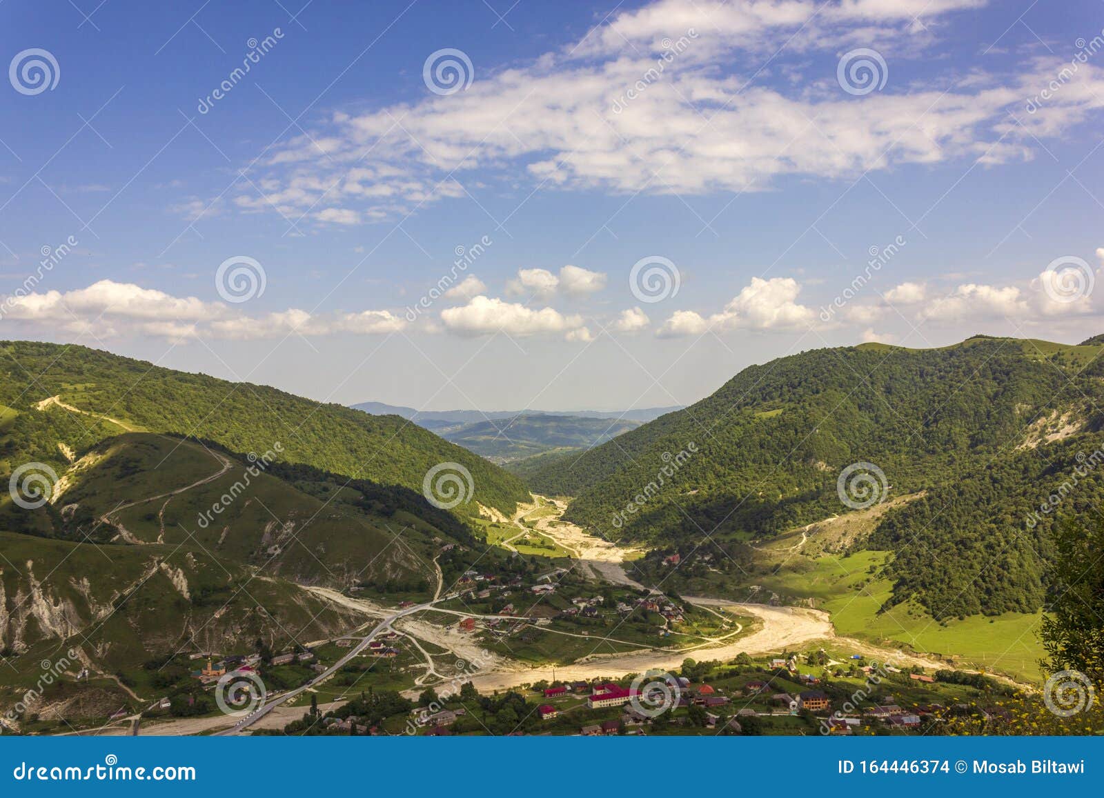 Russian Region, Chechen Republic, Caucasus Mountains Stock Photo ...